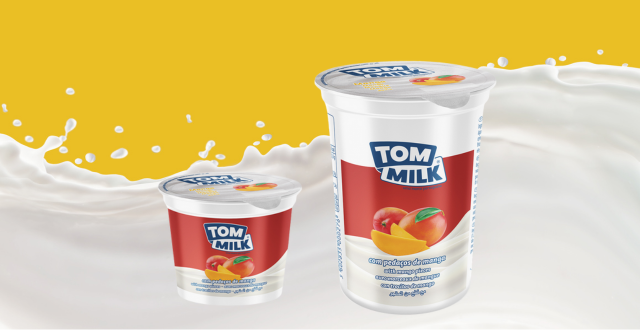 Novos Iogurtes Tom Milk com pedaços de Manga - Ano 2000